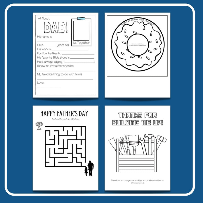 Father's Day Freebie - 10 Printable Activity Sheets (download only ...