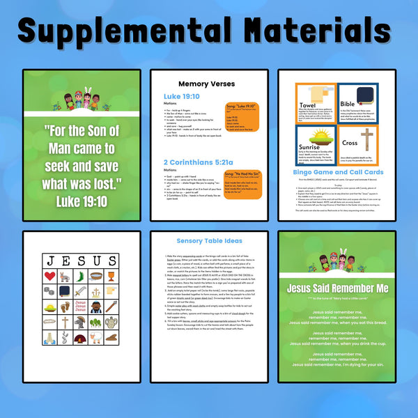 Sing and Play Easter: 8 Bible Lessons for Preschool and Toddlers - age ...